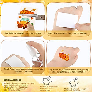 Ferraycle 292 Pcs Fall Temporary Tattoos for Kids Thanksgiving Fake Tattoos Kids Autumn Tattoo Stickers for Kids Pumpkin Turkey Maple Santa Temporary Tattoos for Christmas Teens Theme Party Supplies