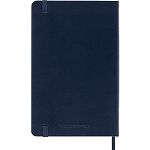 Moleskine Classic Notebook, Hard Cover, Medium (4.5" x 7") Ruled/Lined, Sapphire Blue, 208 Pages