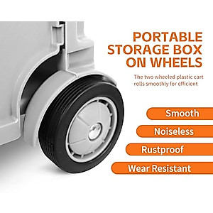 MaxWorks 50704 Collapsible Gray Rolling Folding Dolly Grocery Cart - Multi-Functional Teacher Dolly with Extra Storage, Durable Wheels, and Easy-to-Fold Design for Classroom, Office, Shopping