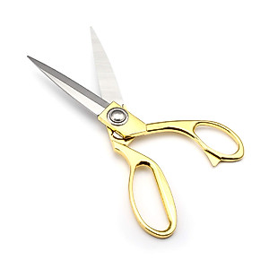 JYTUUL Gold 8" Sharp Tailor Scissors Fabric Scissors Leather Scissors Stainless Steel Professional Heavy Duty Clothing Dressmaking Shears Tailor Sewing Fabric Craft Cutting