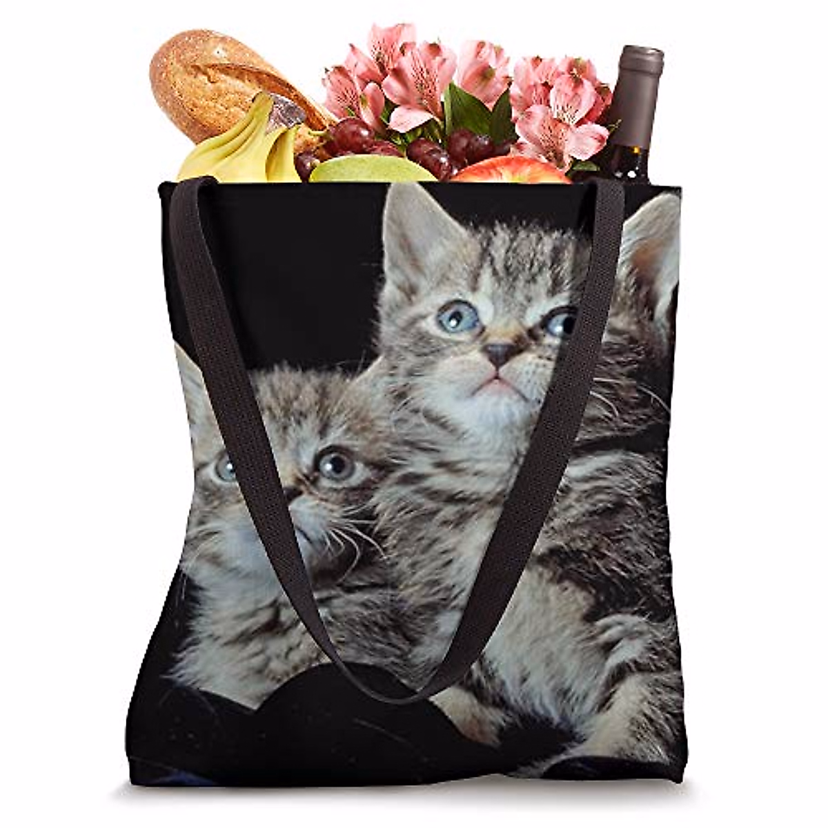 Two Cute Kittens Tiger Cats Photo Tote Bag