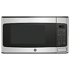GE Countertop Microwave Oven | 1.1 Cubic Feet Capacity, 950 Watts | Kitchen Essentials for the Countertop or Dorm Room | Stainless Steel
