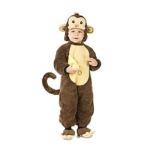 Spooktacular Creations Halloween Toddler Monkey Costume Set with Toy Banana for Infant, Kids, Baby Halloween Dress Up, Safari Themed Parties (6-12 Months)