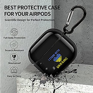Haeyev Ukraine Flag AirPods 3 Case Cover Simple and Fashion Protective Cover for AirPods 3 with Keychain Style-19