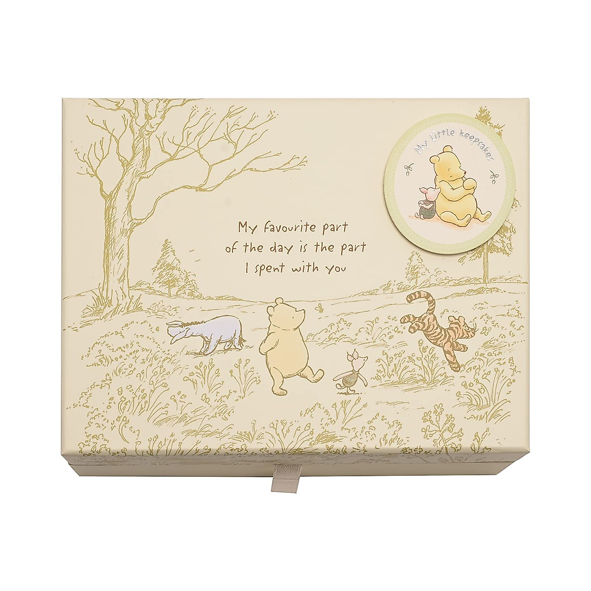 Happy Homewares Winnie The Pooh Keepsake Box with Drawers and Map of Hundred Acre Wood - Officially Licensed