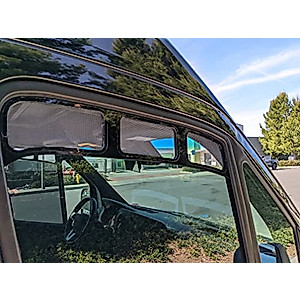 White Top Adventures Bug-out 2.0 Mercedes Sprinter Van window vent screen insert for 2007- Present. Sold as Sets