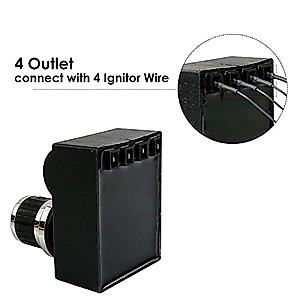 Uniflasy Replacement Parts Kit for Home Depot Nexgrill 720-0830H, 720-0830D, 720-0783E, Ken more 720-0830A, 122.33492410 and Universal 4 Outlets Tact Push Button Grill Ignitor Kit