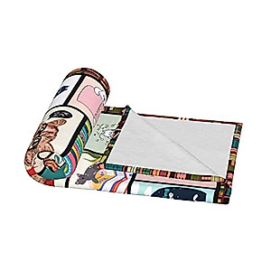 Cat Soft Flannel Fleece Throw Blanket,Book Lovers Gifts,Gifts Book Reader Gifts, Readers Librarian Gifts Throw Blanket 40X50 Inch