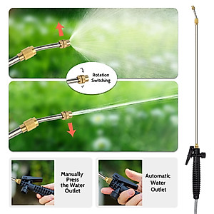 VISOTECH Battery Powered Sprayer, 1.35Gal High Pressure Gardening Sprayer, Powerful Backpack Sprayer with Adjustable Nozzles, Electric Sprayer in Garden and Lawn