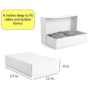 NATIVICO 12 Premium Large Gift Boxes for Presents - Extra Large White Gift Boxes with Lids - 4-inch Deep Large Gift Box Good for Robes and Bulky Items