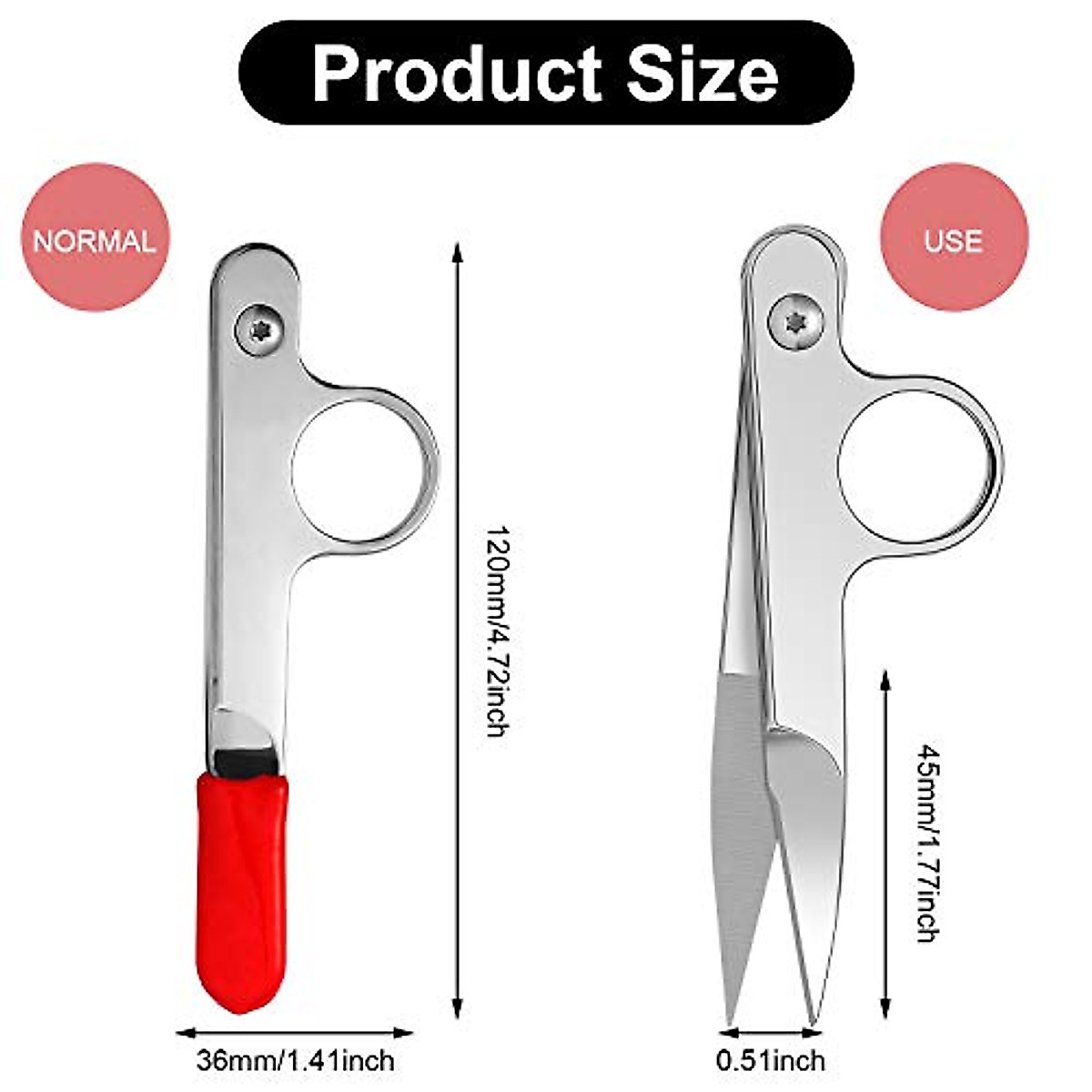 2 Pieces Sewing Scissors Thread Snippers Mini Trimming Nippers Small Embroidery Shears with Protective Rubber Sleeve for Various Materials Fishing Line DIY Sewing Tailoring Dressmaking Crafting