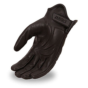 FMC Motorcycle Mens Gel Palm High Visibility Day Night Reflective Leather Gloves New (XL Regular)