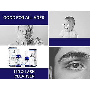 Heyedrate Lid & Lash Cleanser for Stye, Blepharitis, Dry Eyes, Meibomian Gland Dysfunction, Rosacea, and Eye Irritation Relief | Hypochlorous Acid Eyelid Cleanser Spray