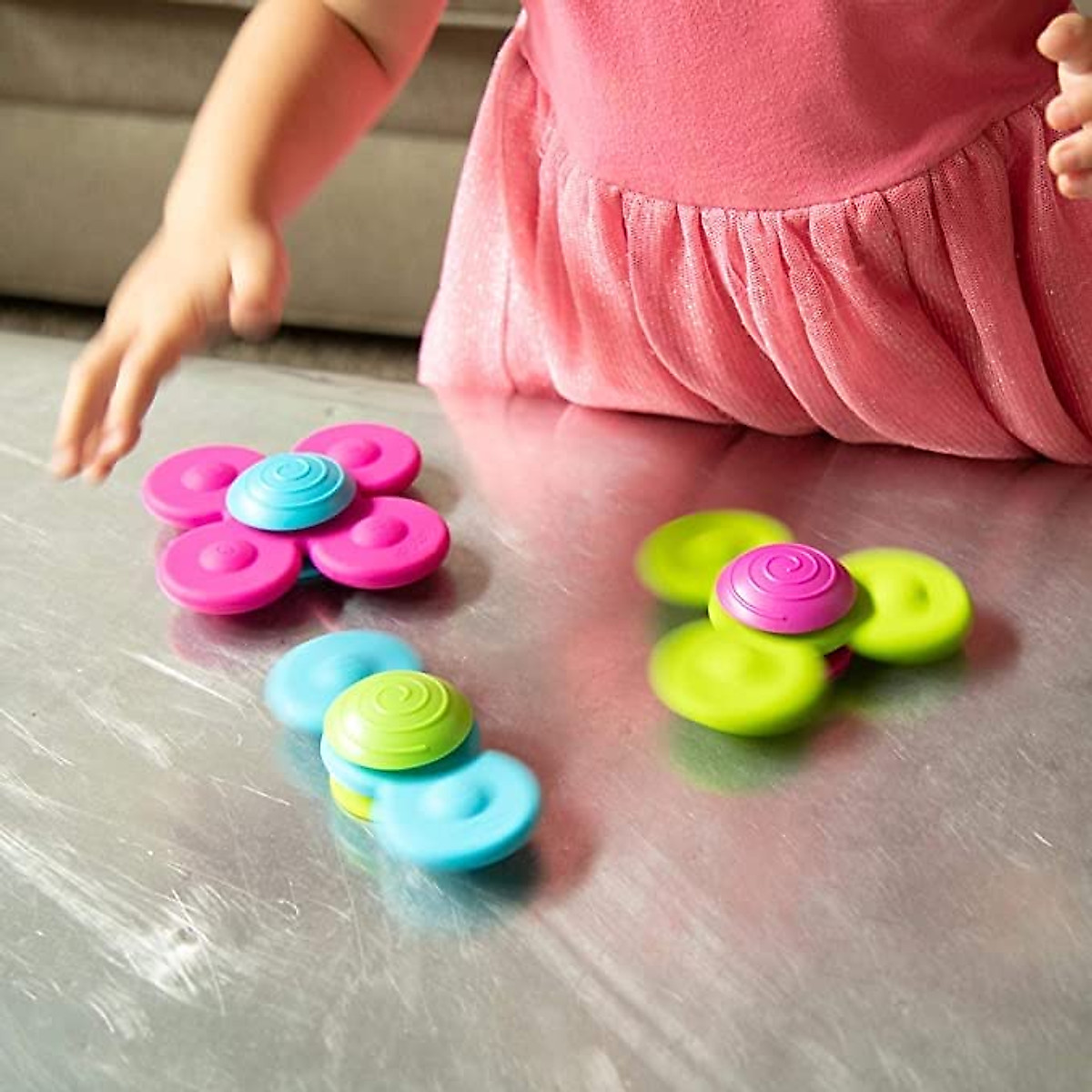 BornCare Fidget Suction whirly Spinners for Baby Toddler Kids, Durable Toys (3 Pack)