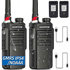 BAOFENG MP31 GMRS Radio Handheld Two Way Radio, Waterproof Rechargeable Walkie Talkies with NOAA Scanning & Receiving, GMRS Repeater Capable and Type-C Charging Cable,2Pack