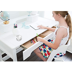 ODISTAR Desktop Vacuum Cleaner, Mini Table dust Sweeper Energy Saving,High Endurance up to 400 mins,360º Rotatable Design for Keyboard/Home/School/Office (White)