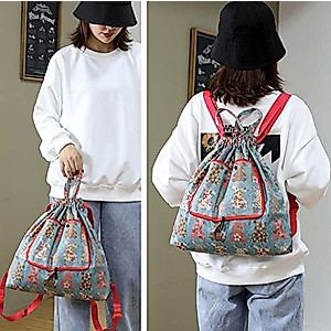 Drawstring Seal Waterproof Folding Sports Fitness Backpack Light Travel Backpack Leather Backpack (Black, One Size)