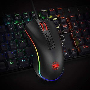 Redragon M711 Cobra Gaming Mouse with 16.8 Million RGB Color Backlit, 10,000 DPI Adjustable, Comfortable Grip, 7 Programmable Buttons