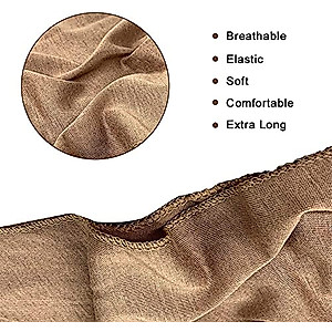 4 Packs Stretch Jersey Turban Head Wrap Scarf African Headwraps for Women Head Wraps Long Hair Scarf Ultra Soft Breathable Solid Color Turban Tie Large Headband (Black Dark Grey Light Brown Blue)