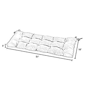 Greendale Home Fashions Outdoor 51x18-inch Bench Cushion, Set of 1, Aztec