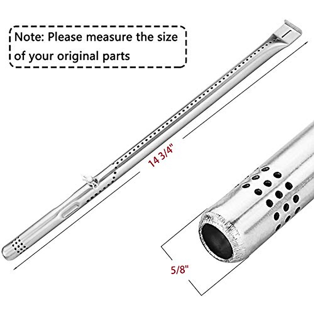 BBQ-Element Gril Replacment Parts for Charbroil 463344015, 463343015, 463344116, 463242715. Stainless Steel Burner Tubes and Carryover Tubes for Char-broil 463242515, 463242716, 463433016.