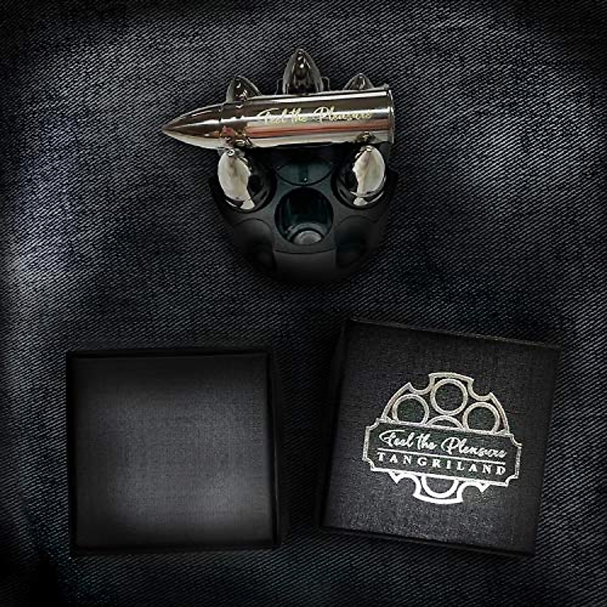 WHISKEY STONES EXTRA LARGE 6 PCS. STAINLESS STEEL SILVER BULLETS with Revolver Barrel Base Laser Engraved Ice Cubes Chillers Reusable Chilling Rocks Stone Gift Set for Men Father's Day Military Man.