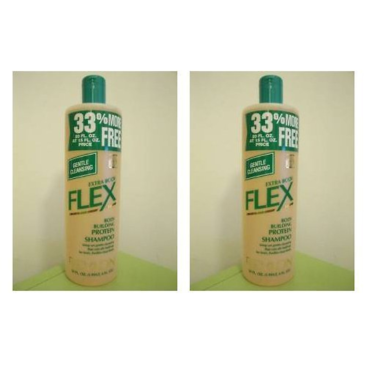 2 X Revlon Extra Body Flex Body Building Protein Shampoo- 20 Fl Oz 592 ml Each