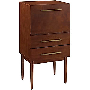 Crosley Furniture Everett Spirit Cabinet - Vintage Mahogany