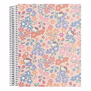 Erin Condren 8,5" X 11" Spiral Bound Productivity Notebook - Hello Kitty Meadows, 160 Lined Page & To Do List Organizer Notebook, 80Lb Thick Mohawk Paper, Stickers Included