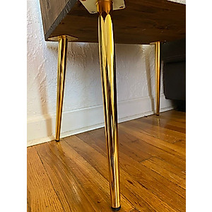 Table for Record Player Stand Cabinet MCM Mid Century Modern Metal Golden Legs Active Restock requests: 0