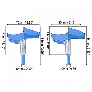 uxcell Tungsten Carbide Forstner Drill Bit Set 75mm 80mm, Woodworking Wood Hole Opener Hinge Hole Drilling Boring Bit Cutter