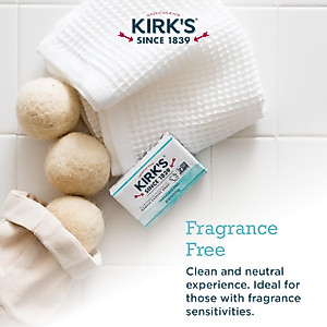Kirk's Original Coco Castile Soap Fragrance Free 4 oz, Pack 18