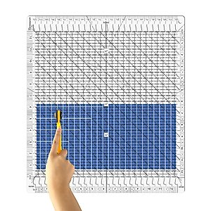 Quilting Ruler- 12.5 * 12.5" Slotted Rulers for Quilting and Sewing Quilt Strip Rulers for Fabric Precise Cutting