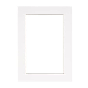 9x11 Mat Bevel Cut for 5.5x8.5 Photos - Acid Free White Precut Matboard - For Pictures, Photos, Framing - 4-ply Thickness