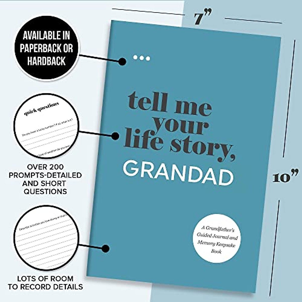 Tell Me Your Life Story, Grandad: A Grandfather’s Guided Journal and Memory Keepsake Book (Tell Me Your Life Story® Series Books)