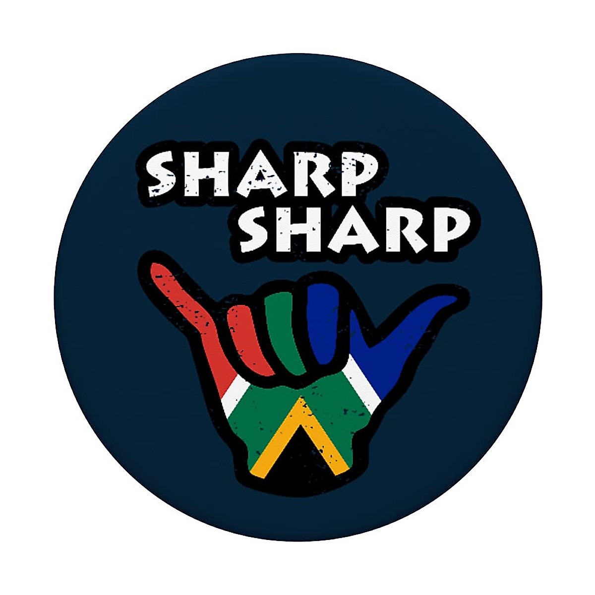 South Africa Sharp Sharp Hand Sign South African Flag PopSockets PopGrip: Swappable Grip for Phones & Tablets