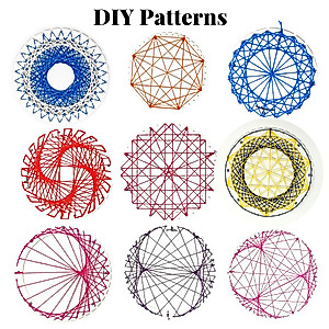 String Art Kit - Set of Frames with Strings - Math Activity Kit - DIY Kit - Without Nails - for Kids and Teens - Art and Craft Gift (Set of 5)