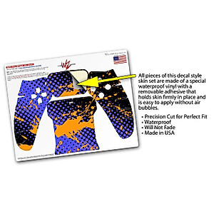 WraptorSkinz Skin Wrap compatible with Sony PS5 DualSense Controller Halftone Splatter Orange Blue (CONTROLLER NOT INCLUDED)