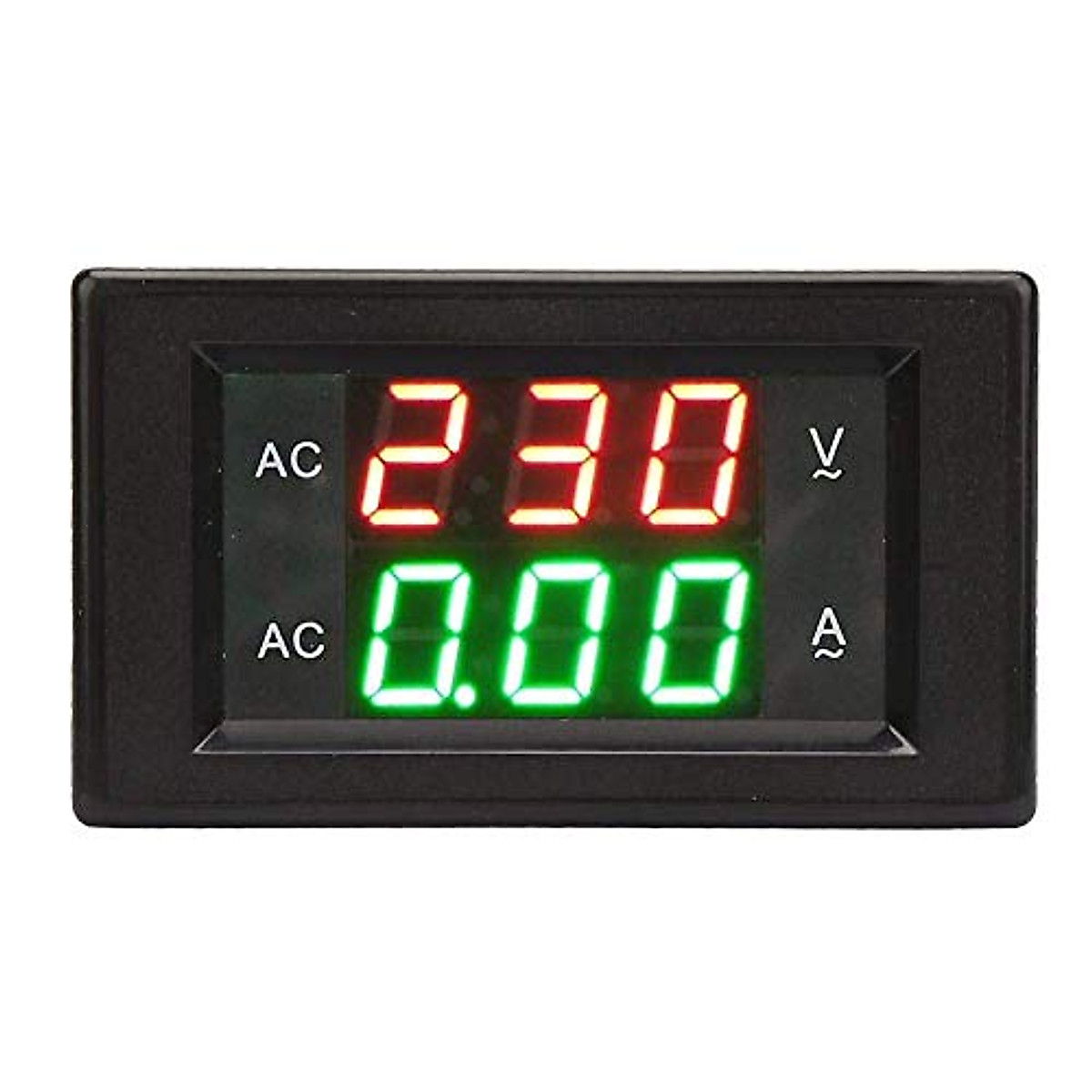 Digital Ampere Voltmeter LED Red and Green Display AC Ampere Meter 2 in 1 Multimeter Panel Dual Ampere Voltage Meter Volt Amp Meter AC60-500V AC 0~50A