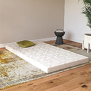 DHP Aries 4-Inch Tri Folding Mattress with Carry Bag and Washable Cover, Twin Size