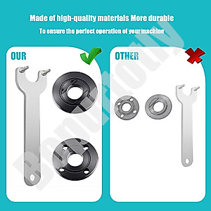 193465-4 Grinder Flange Angle Wrench Spanner Metal Lock Nut Compatible with Milwaukee Makita Bosch Black & Decker Ryobi 4.5" 5" 5/8-11 193465-4