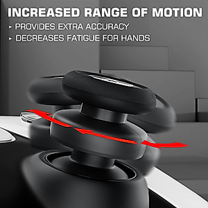 PlayRealm Silicone Skin Cover& Sticler x 1 & No Falling off Thumbstick x 2 for PS5 Controller (Ghost White)