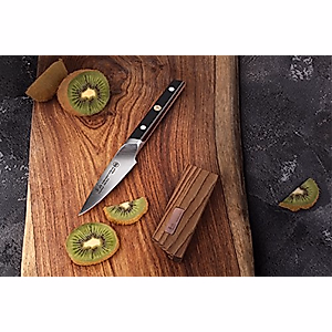 Cangshan TC Series 1020946 Swedish 14C28N Steel Forged 3.5-Inch Paring Knife and Wood Sheath Set