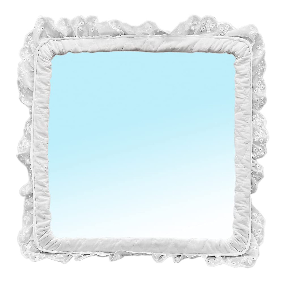 Cribby Baby Mirror for Crib and Bassinet for Infants and Newborns with Shatterproof, Unbreakable Acrylic and Full Quilted Cover, Interior Side Mounting, No Glass for Safe Early Learning Use