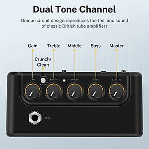 Donner Mini Guitar Amp Small Electric Guitar Amplifier 5W Portable, Practice Guitar Combo Amp DA-10