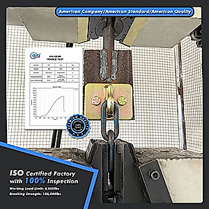 3/8" Tractor Bucket Grab Hook Grade 70 Forged Steel Bolt On Grab Hook Tow Hook Mount with Backer Plate Work Well for Tractor Bucket, RV, UTV,Truck, Max 154,000 lbs, GOLD