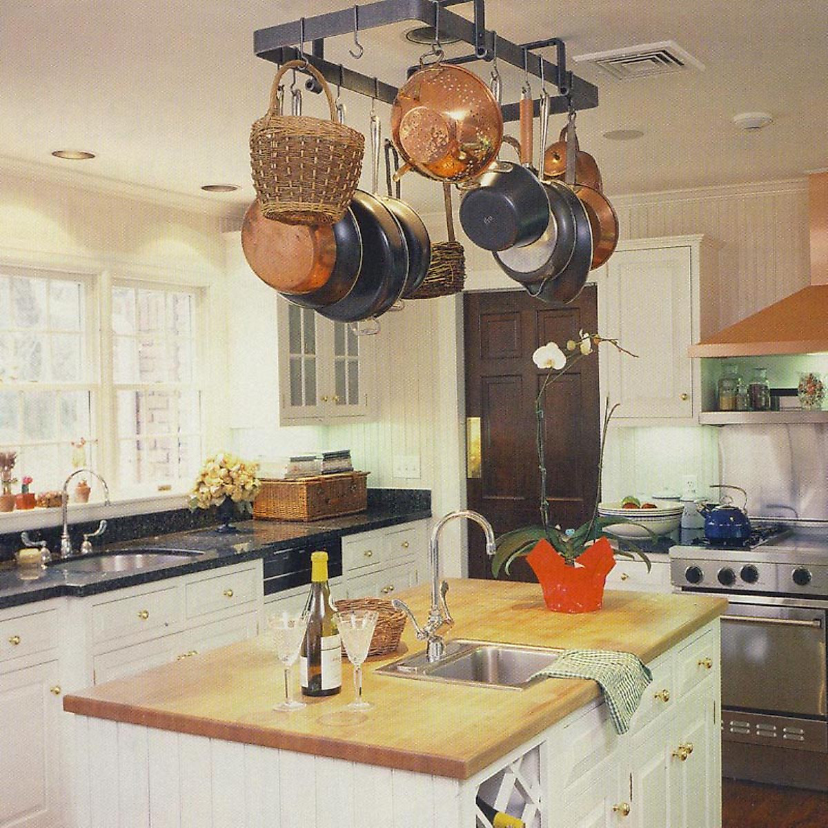 Enclume Premier Low Ceiling Rectangle with Grid, Hammered Steel