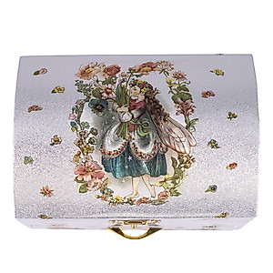 Children's Musical Jewelry Music Box Spinning Ballerina Flowers Plays Swan Lake