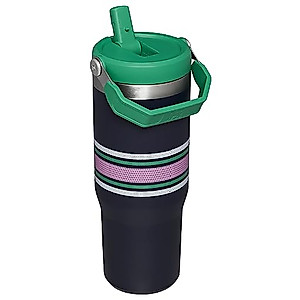 Stanley IceFlow Stainless Steel Tumbler - Vacuum Insulated Water Bottle for Home, Office or Car Reusable Cup with Straw Leak Resistant Flip Cold for 12 Hours or Iced for 2 Days, Navy Mesh, 30OZ