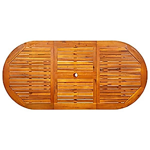 WIFESE Outdoor Dining Table 67"x32"x30" Weather-Resistant Patio Table Wooden Rectangle Dining Table Foldable Table Outdoor Acacia Table Farmhouse Rustic Table for Balcony,Garden,Outside Brown